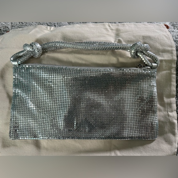 cult gaia | Bags | Cult Gaia Hera Nano Chain Mesh Shoulder Bag Silver ...